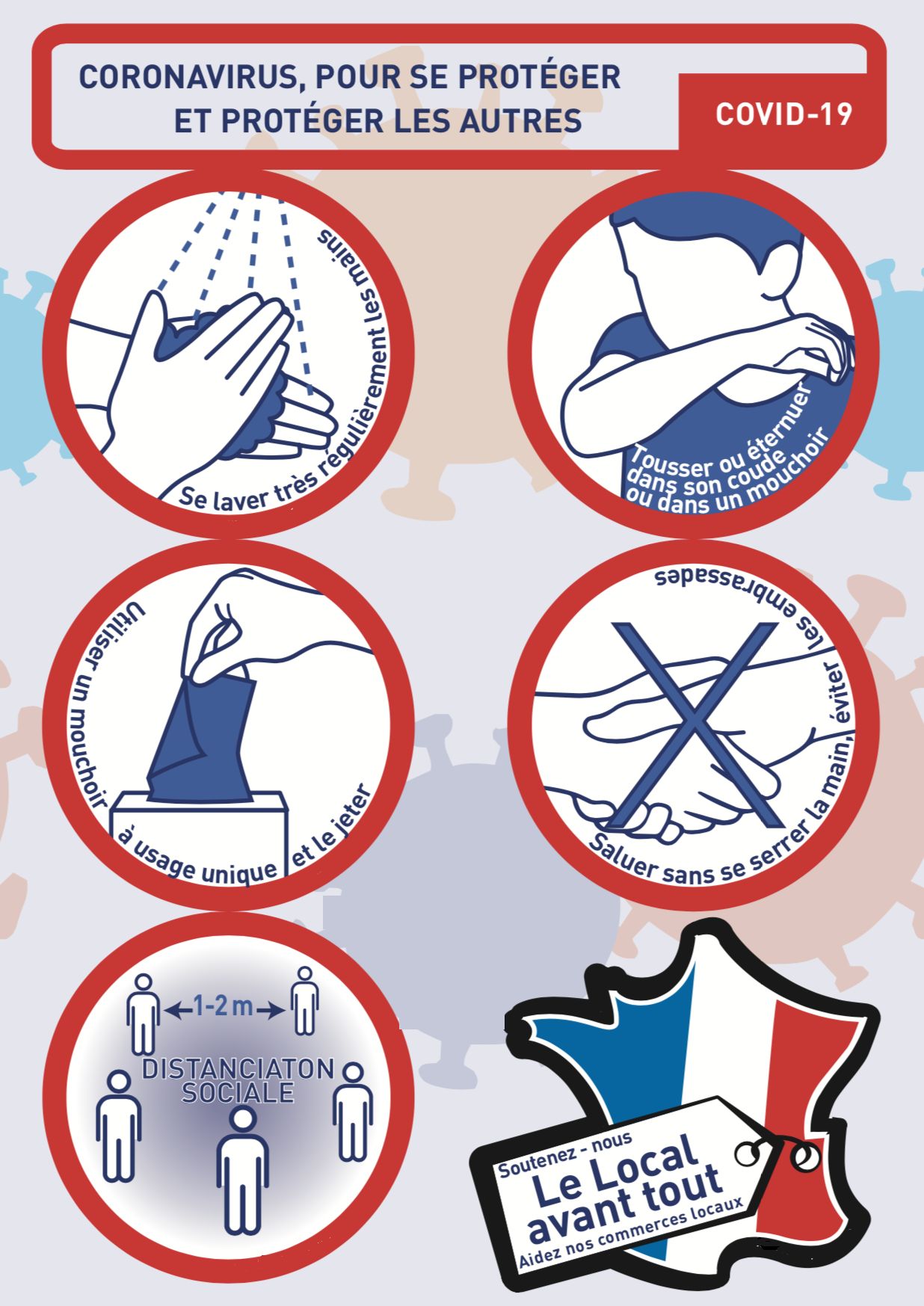 Etiquette adhésive sol & mur spéciale signalisation pour lutter contre ...